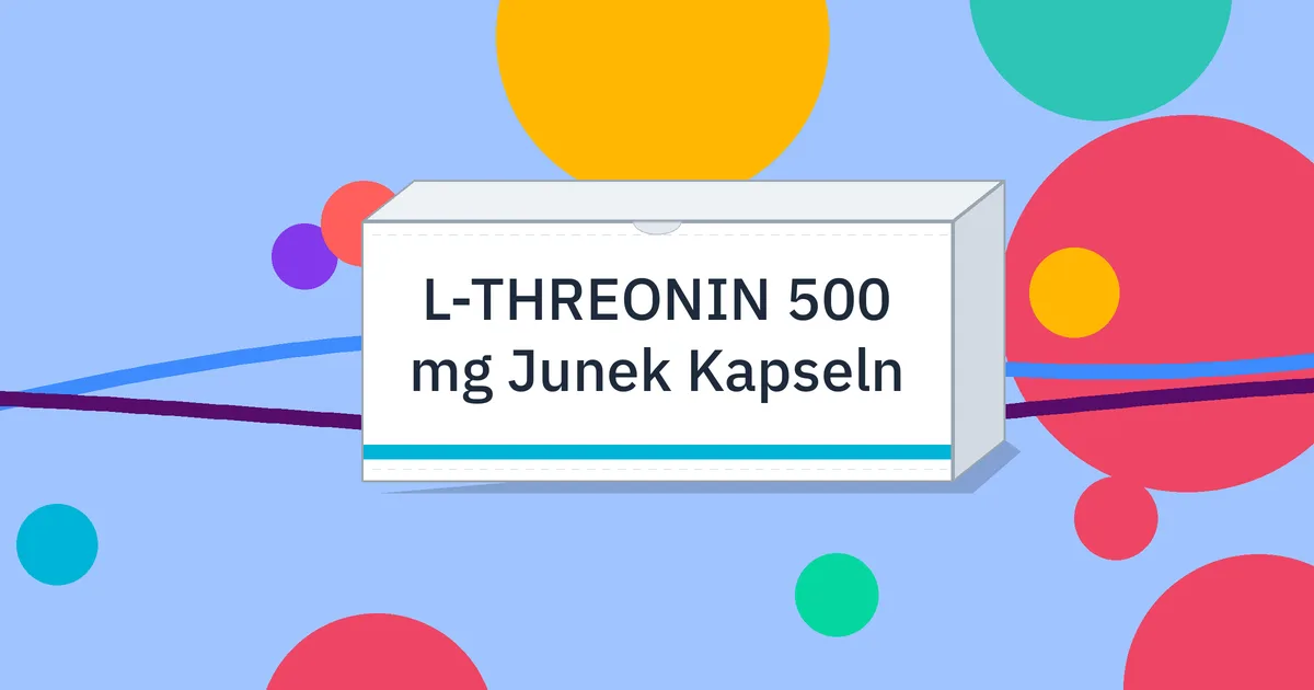 Symbolbild: Packung mit der Aufschrift L-THREONIN 500 mg Junek Kapseln (PZN 00135510) – Verfügbarkeit und Bezug in Apotheken in Frankfurt am Main