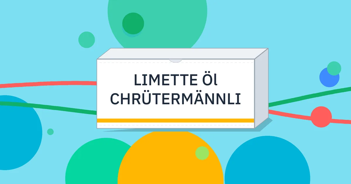 Symbolbild: Packung mit der Aufschrift LIMETTE Öl CHRÜTERMÄNNLI (PZN 07196880) – Verfügbarkeit und Bezug in Apotheken in Frankfurt am Main