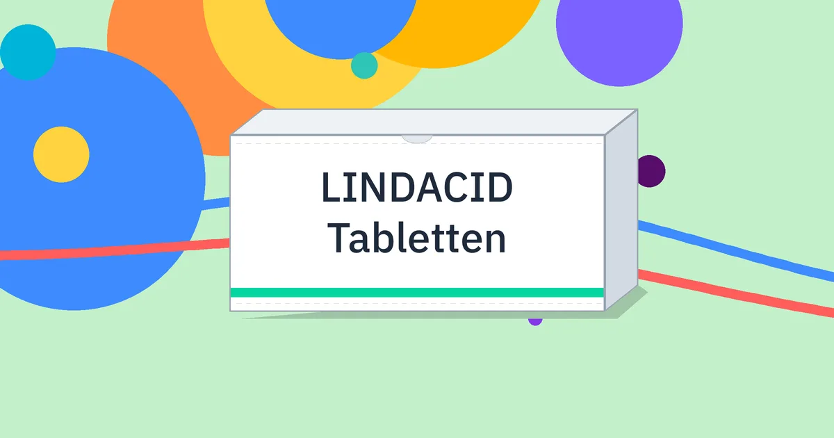 Symbolbild: Packung mit der Aufschrift LINDACID Tabletten (PZN 13724478) – Verfügbarkeit und Bezug in Apotheken in Frankfurt am Main