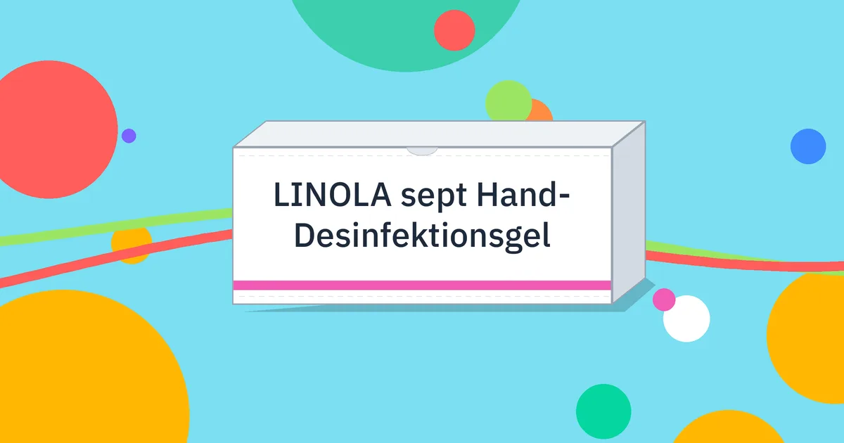 Symbolbild: Packung mit der Aufschrift LINOLA sept Hand-Desinfektionsgel (PZN 16606495) – Verfügbarkeit und Bezug in Apotheken in Frankfurt am Main