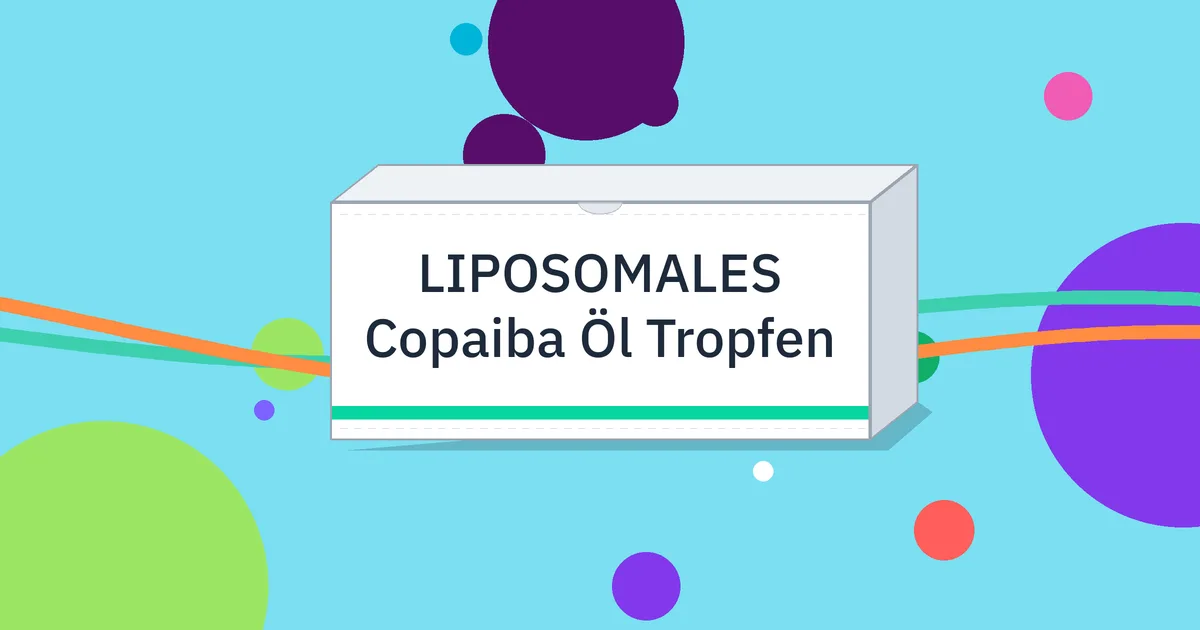 Symbolbild: Packung mit der Aufschrift LIPOSOMALES Copaiba Öl Tropfen (PZN 17978520) – Verfügbarkeit und Bezug in Apotheken in Frankfurt am Main