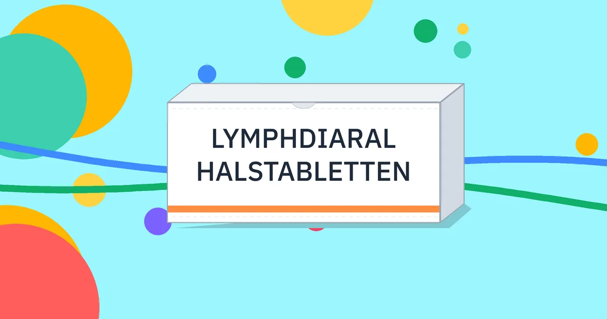 Symbolbild: Packung mit der Aufschrift LYMPHDIARAL HALSTABLETTEN (PZN 03898510) – Verfügbarkeit und Bezug in Apotheken in Frankfurt am Main