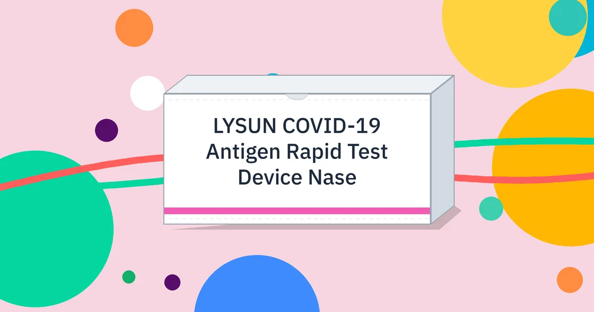 Symbolbild: Packung mit der Aufschrift LYSUN COVID-19 Antigen Rapid Test Device Nase (PZN 17416012) – Verfügbarkeit und Bezug in Apotheken in Frankfurt am Main