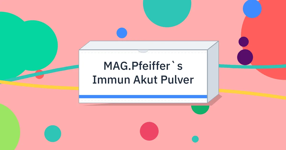 Symbolbild: Packung mit der Aufschrift MAG.Pfeiffer`s Immun Akut Pulver (PZN 17520844) – Verfügbarkeit und Bezug in Apotheken in Frankfurt am Main