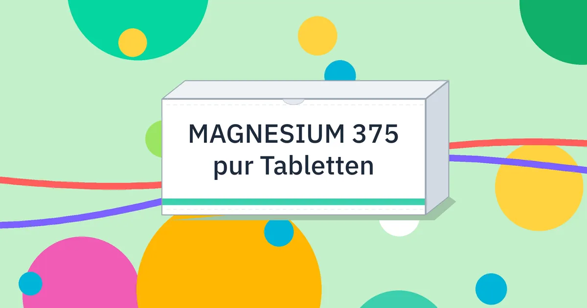 Symbolbild: Packung mit der Aufschrift MAGNESIUM 375 pur Tabletten (PZN 12473873) – Verfügbarkeit und Bezug in Apotheken in Frankfurt am Main