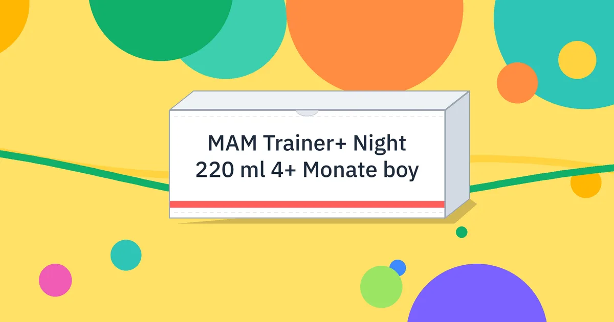 Symbolbild: Packung mit der Aufschrift MAM Trainer+ Night 220 ml 4+ Monate boy (PZN 18361767) – Verfügbarkeit und Bezug in Apotheken in Frankfurt am Main