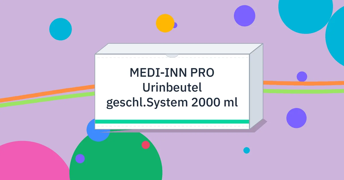 Symbolbild: Packung mit der Aufschrift MEDI-INN PRO Urinbeutel geschl.System 2000 ml (PZN 18830825) – Verfügbarkeit und Bezug in Apotheken in Frankfurt am Main