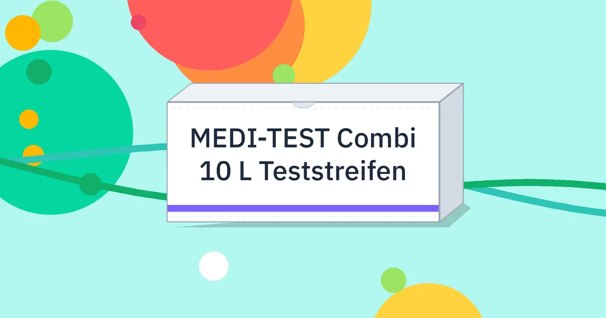 Symbolbild: Packung mit der Aufschrift MEDI-TEST Combi 10 L Teststreifen (PZN 04338322) – Verfügbarkeit und Bezug in Apotheken in Frankfurt am Main