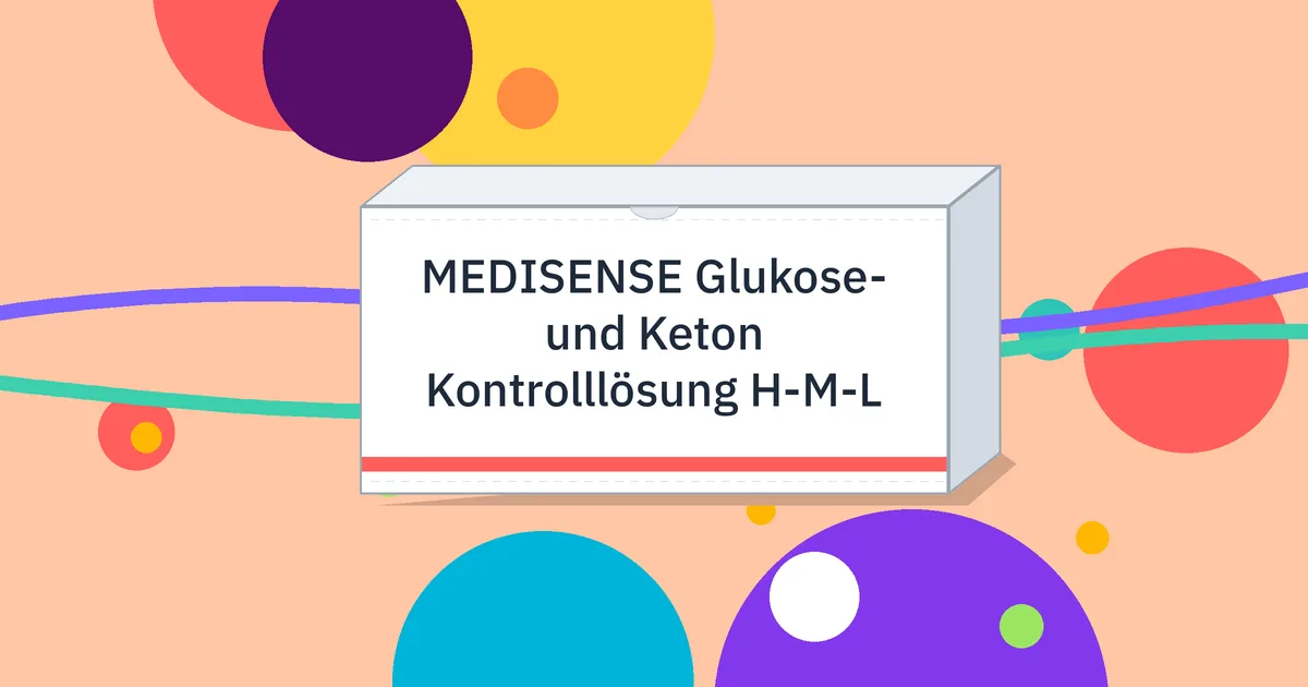 Symbolbild: Packung mit der Aufschrift MEDISENSE Glukose- und Keton Kontrolllösung H-M-L (PZN 20005956) – Verfügbarkeit und Bezug in Apotheken in Frankfurt am Main