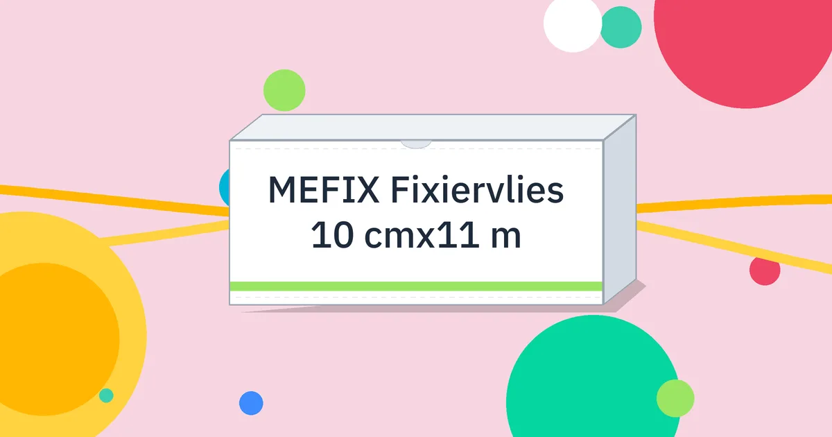 Symbolbild: Packung mit der Aufschrift MEFIX Fixiervlies 10 cmx11 m (PZN 19701840) – Verfügbarkeit und Bezug in Apotheken in Frankfurt am Main