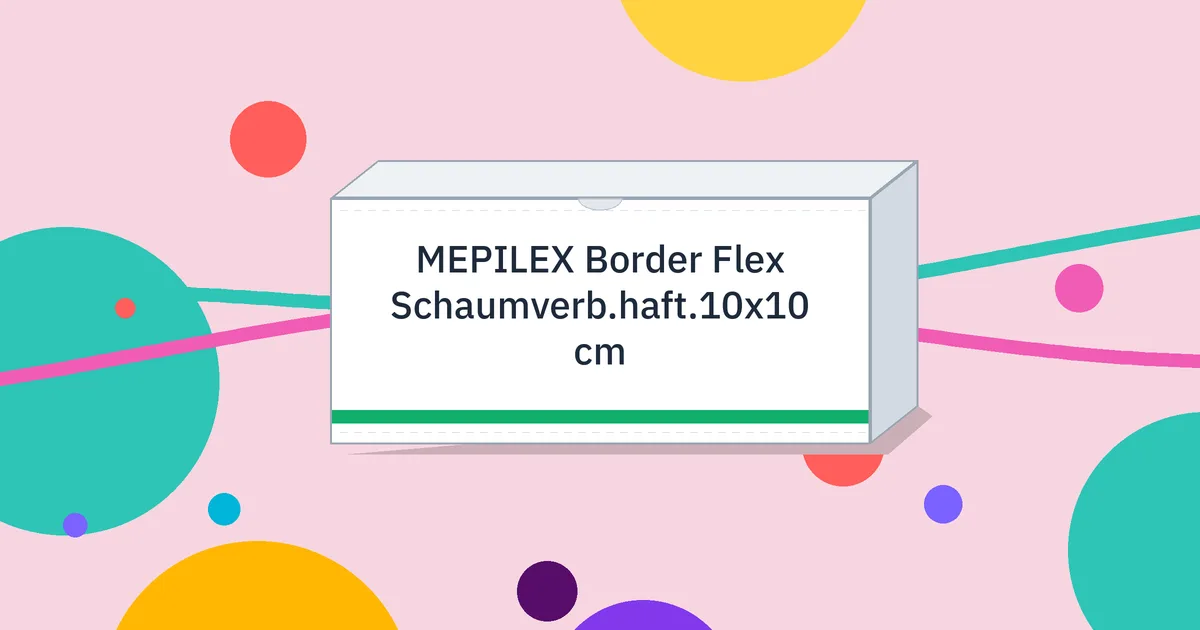 Symbolbild: Packung mit der Aufschrift MEPILEX Border Flex Schaumverb.haft.10x10 cm (PZN 18719186) – Verfügbarkeit und Bezug in Apotheken in Frankfurt am Main