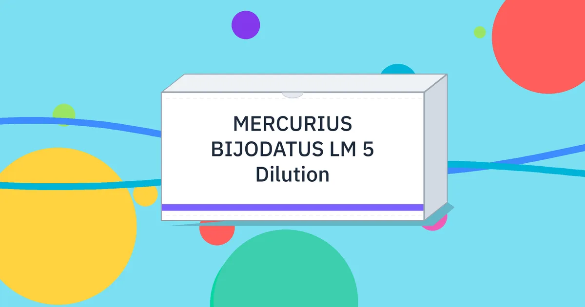 Symbolbild: Packung mit der Aufschrift MERCURIUS BIJODATUS LM 5 Dilution (PZN 12948566) – Verfügbarkeit und Bezug in Apotheken in Frankfurt am Main