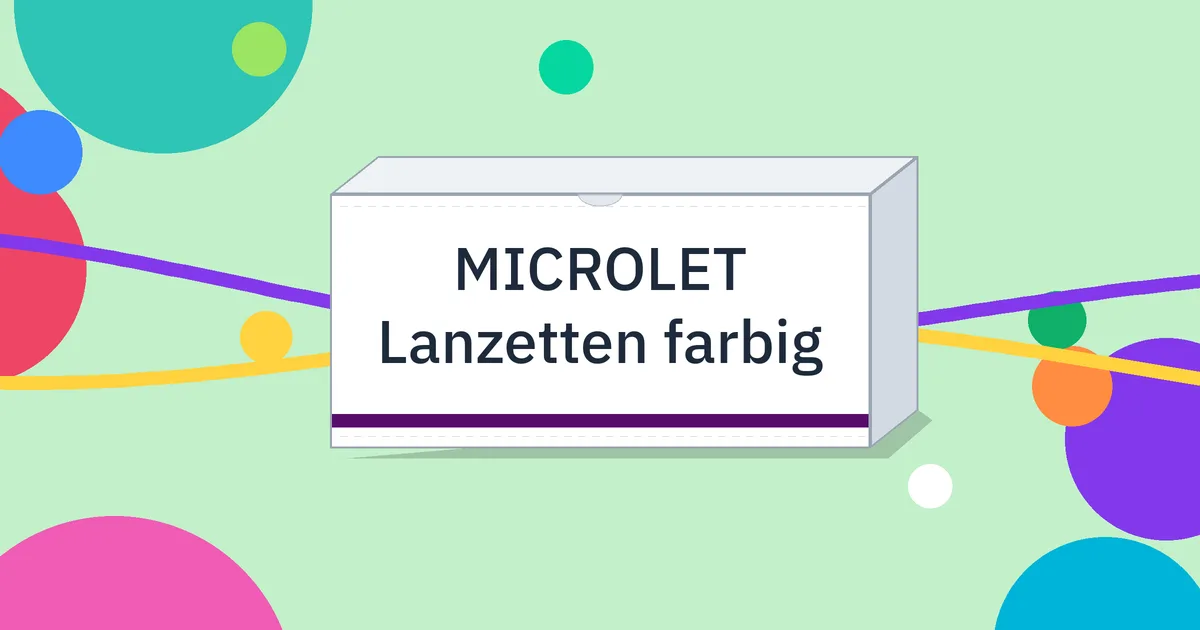 Symbolbild: Packung mit der Aufschrift MICROLET Lanzetten farbig (PZN 20273237) – Verfügbarkeit und Bezug in Apotheken in Frankfurt am Main
