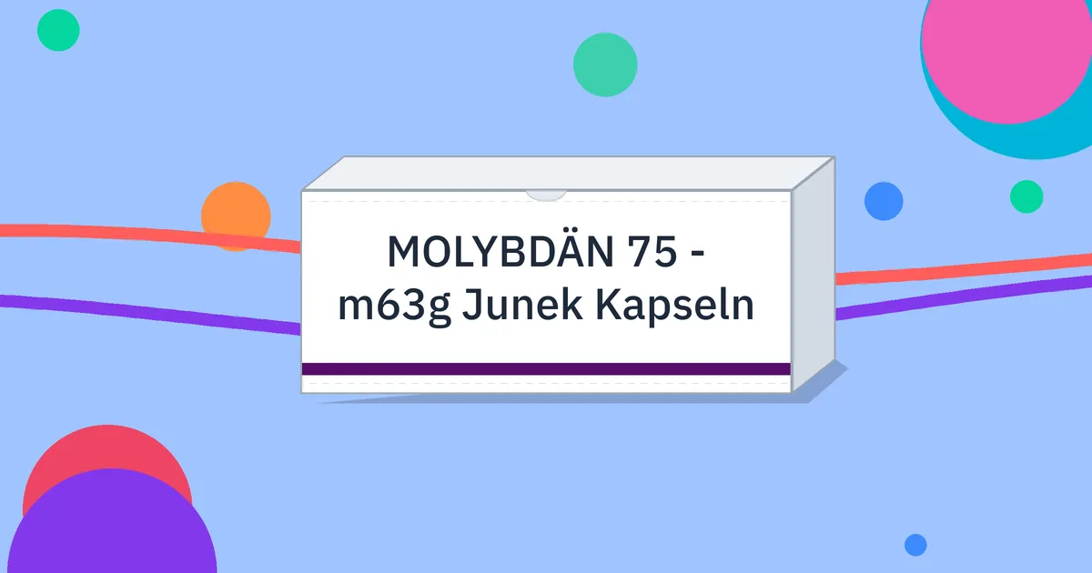 Symbolbild: Packung mit der Aufschrift MOLYBDÄN 75 -m63g Junek Kapseln (PZN 10053581) – Verfügbarkeit und Bezug in Apotheken in Frankfurt am Main