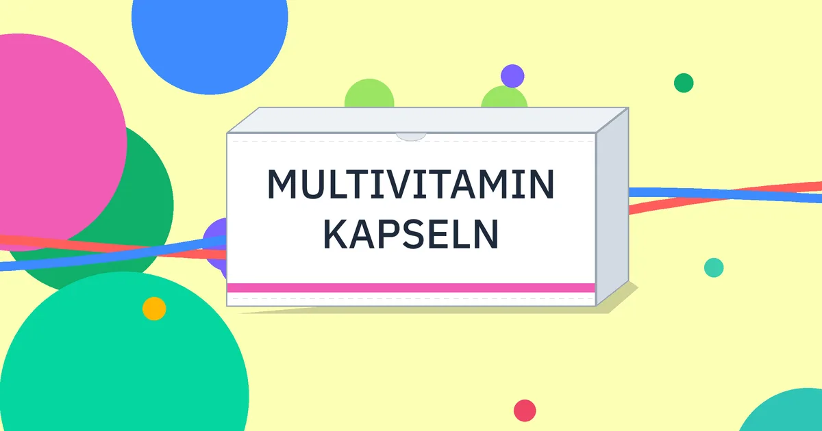 Symbolbild: Packung mit der Aufschrift MULTIVITAMIN KAPSELN (PZN 01498427) – Verfügbarkeit und Bezug in Apotheken in Frankfurt am Main