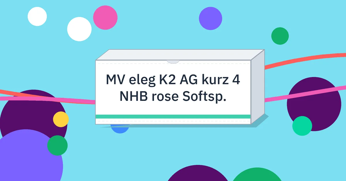 Symbolbild: Packung mit der Aufschrift MV eleg K2 AG kurz 4 NHB rose Softsp. (PZN 15716201) – Verfügbarkeit und Bezug in Apotheken in Frankfurt am Main