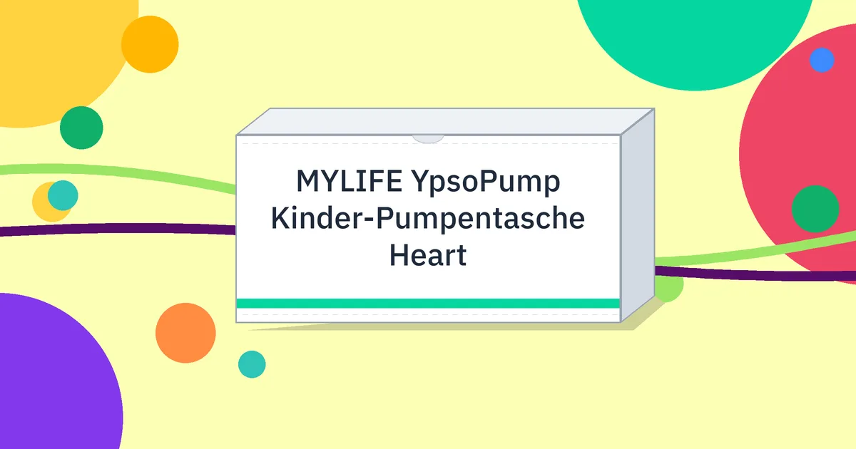 Symbolbild: Packung mit der Aufschrift MYLIFE YpsoPump Kinder-Pumpentasche Heart (PZN 16324897) – Verfügbarkeit und Bezug in Apotheken in Frankfurt am Main