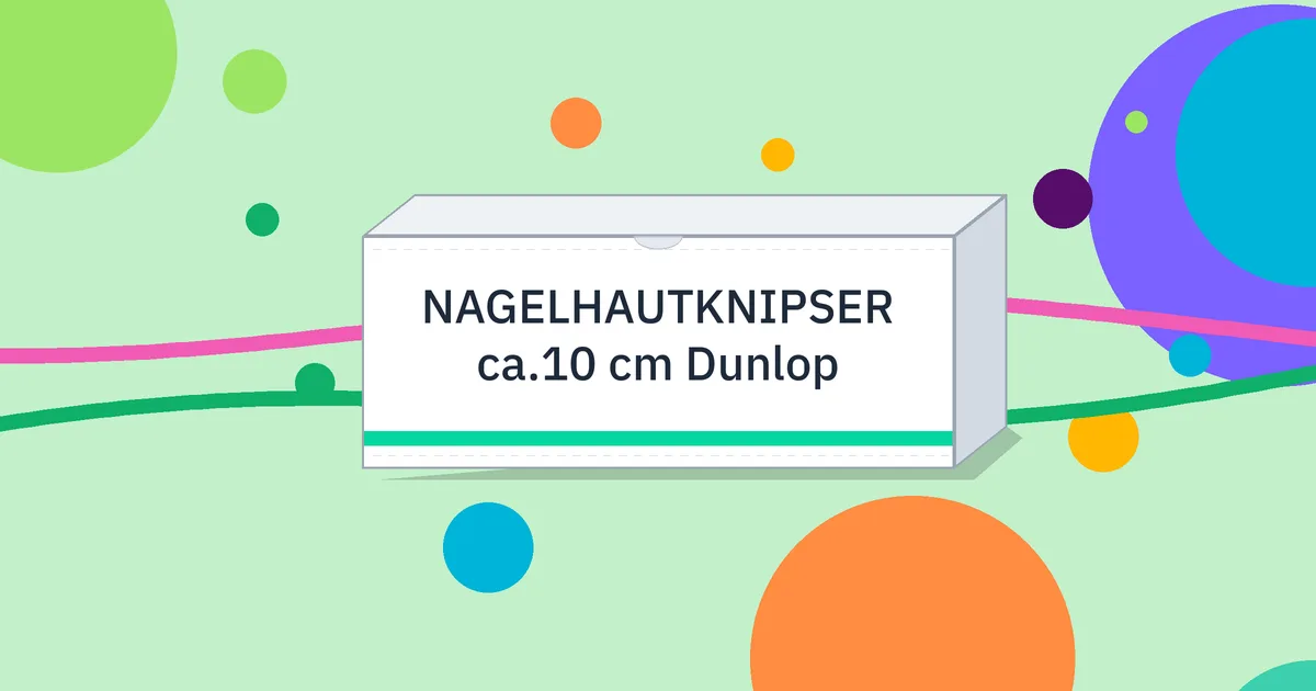 Symbolbild: Packung mit der Aufschrift NAGELHAUTKNIPSER ca.10 cm Dunlop (PZN 16501170) – Verfügbarkeit und Bezug in Apotheken in Frankfurt am Main