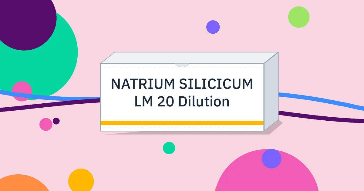Symbolbild: Packung mit der Aufschrift NATRIUM SILICICUM LM 20 Dilution (PZN 12966914) – Verfügbarkeit und Bezug in Apotheken in Frankfurt am Main
