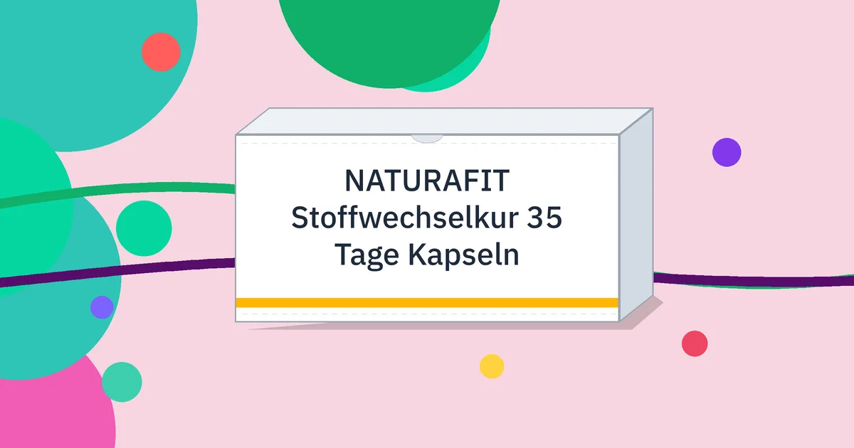 Symbolbild: Packung mit der Aufschrift NATURAFIT Stoffwechselkur 35 Tage Kapseln (PZN 19183575) – Verfügbarkeit und Bezug in Apotheken in Frankfurt am Main