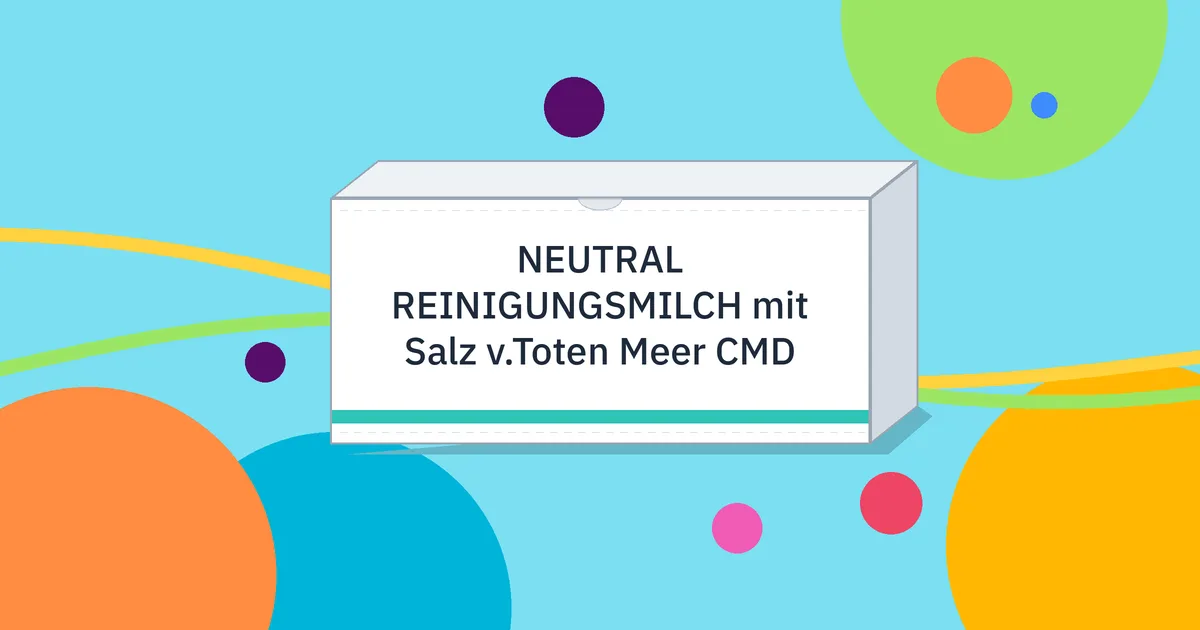 Symbolbild: Packung mit der Aufschrift NEUTRAL REINIGUNGSMILCH mit Salz v.Toten Meer CMD (PZN 10034626) – Verfügbarkeit und Bezug in Apotheken in Frankfurt am Main