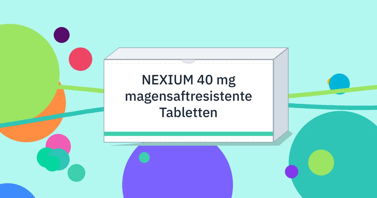 Symbolbild: Packung mit der Aufschrift NEXIUM 40 mg magensaftresistente Tabletten (PZN 01949462) – Verfügbarkeit und Bezug in Apotheken in Frankfurt am Main