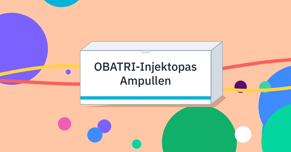 Symbolbild: Packung mit der Aufschrift OBATRI-Injektopas Ampullen (PZN 14407001) – Verfügbarkeit und Bezug in Apotheken in Frankfurt am Main