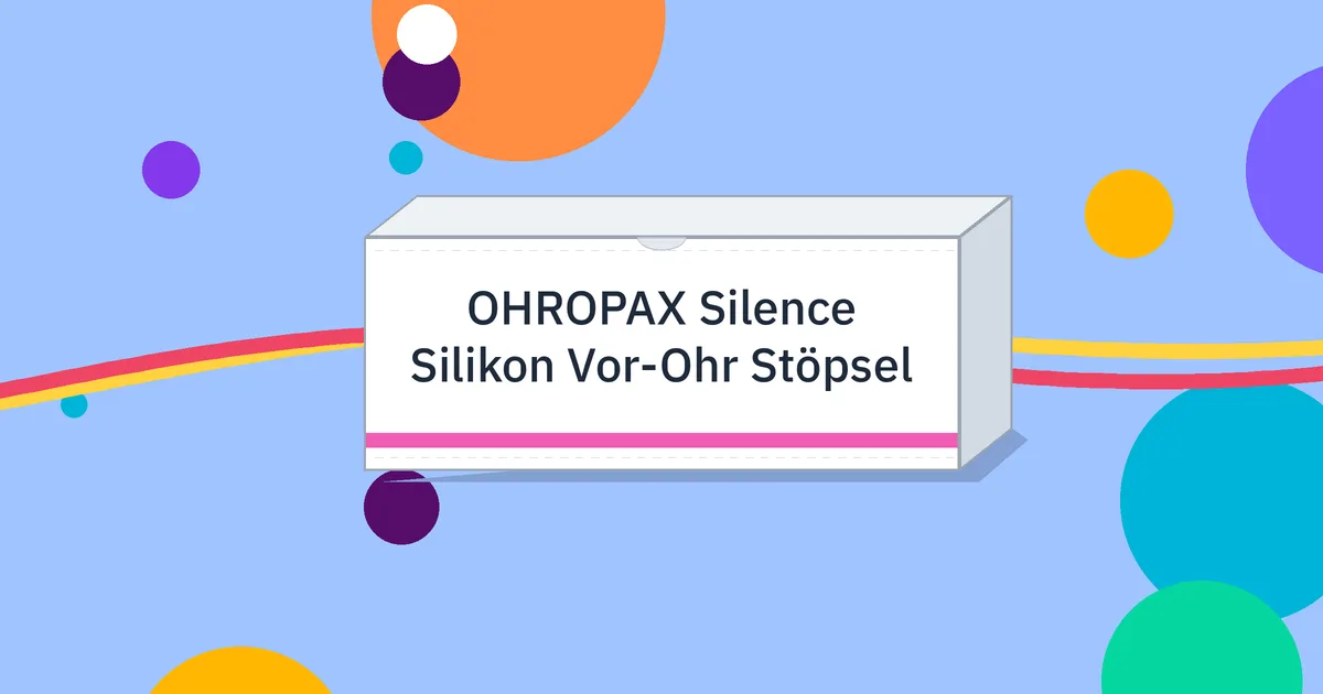 Symbolbild: Packung mit der Aufschrift OHROPAX Silence Silikon Vor-Ohr Stöpsel (PZN 19412722) – Verfügbarkeit und Bezug in Apotheken in Frankfurt am Main