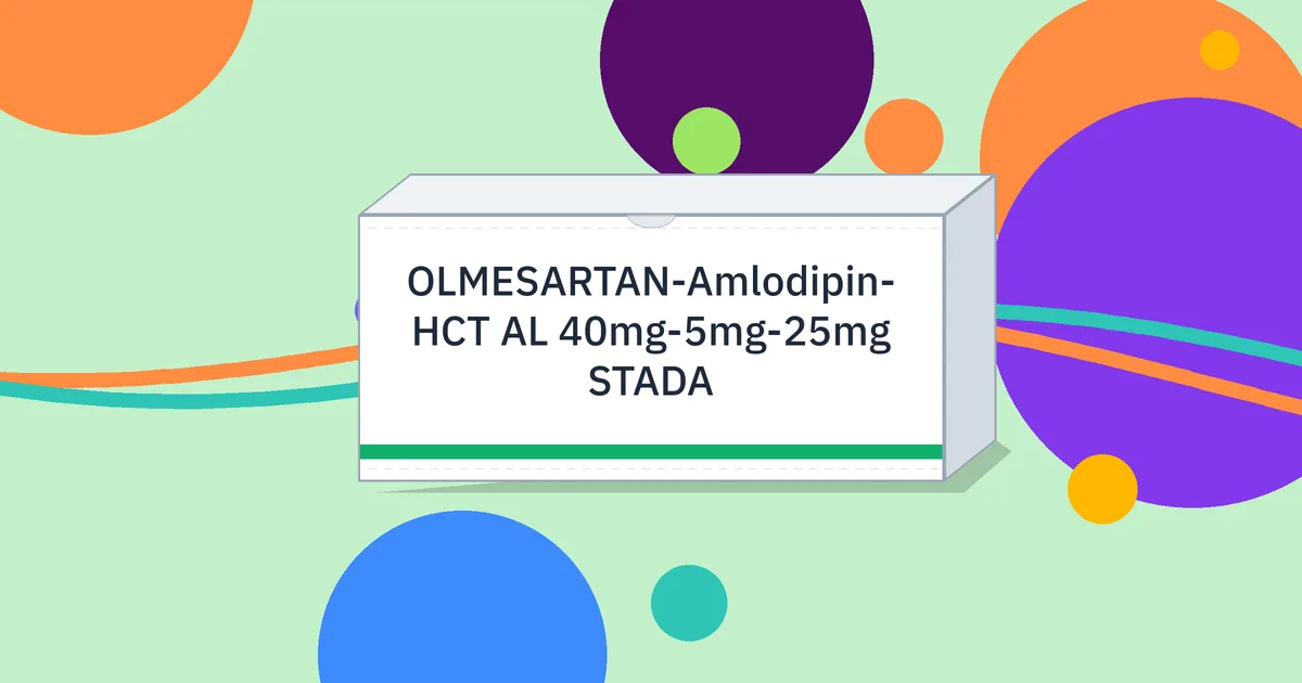 Symbolbild: Packung mit der Aufschrift OLMESARTAN-Amlodipin-HCT AL 40mg-5mg-25mg STADA (PZN 20088787) – Verfügbarkeit und Bezug in Apotheken in Frankfurt am Main