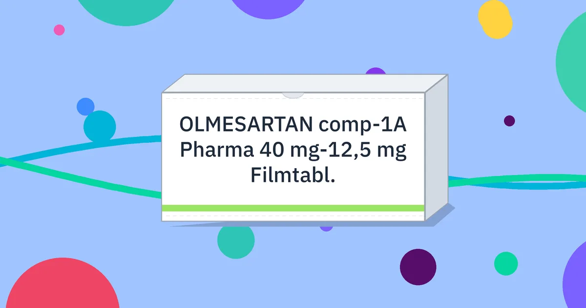 Symbolbild: Packung mit der Aufschrift OLMESARTAN comp-1A Pharma 40 mg-12,5 mg Filmtabl. (PZN 12359723) – Verfügbarkeit und Bezug in Apotheken in Frankfurt am Main