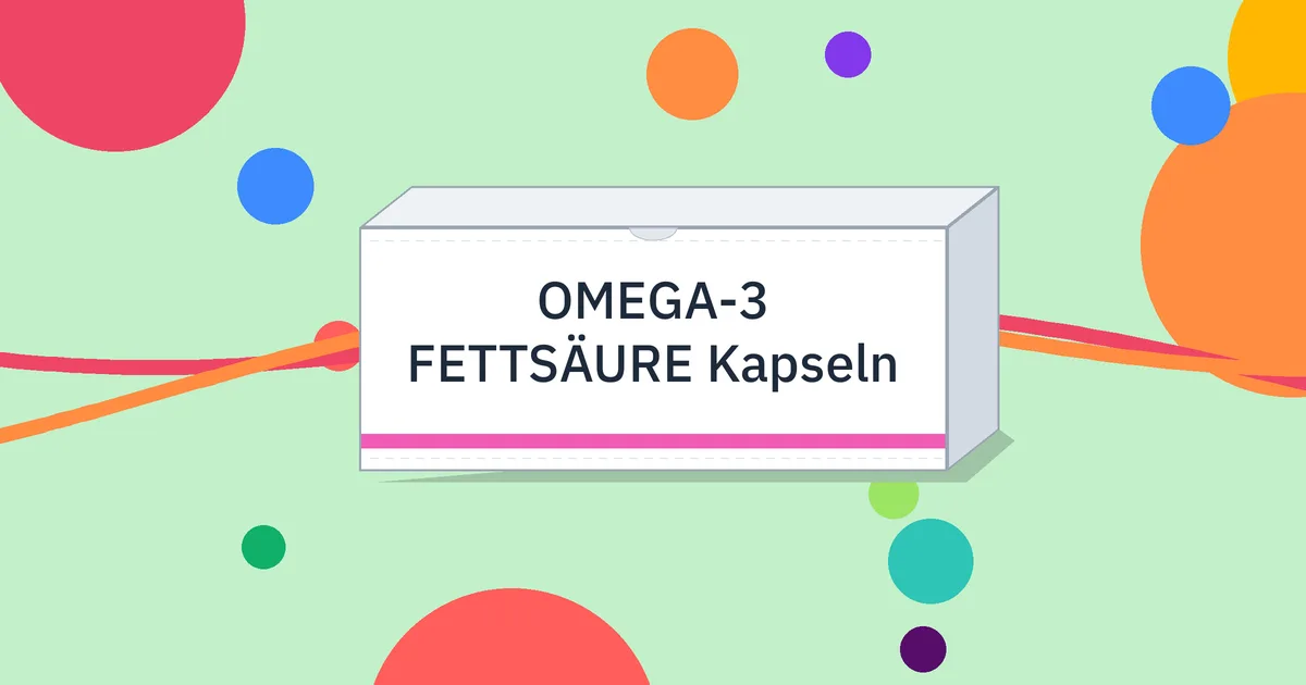 Symbolbild: Packung mit der Aufschrift OMEGA-3 FETTSÄURE Kapseln (PZN 00980984) – Verfügbarkeit und Bezug in Apotheken in Frankfurt am Main
