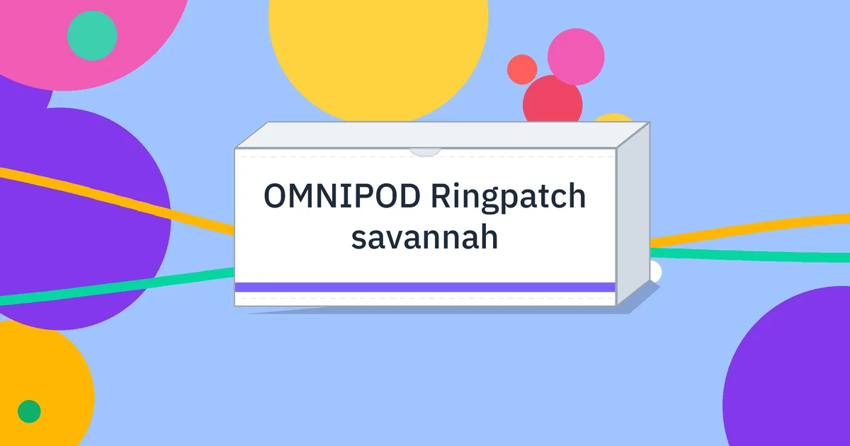 Symbolbild: Packung mit der Aufschrift OMNIPOD Ringpatch savannah (PZN 19866452) – Verfügbarkeit und Bezug in Apotheken in Frankfurt am Main