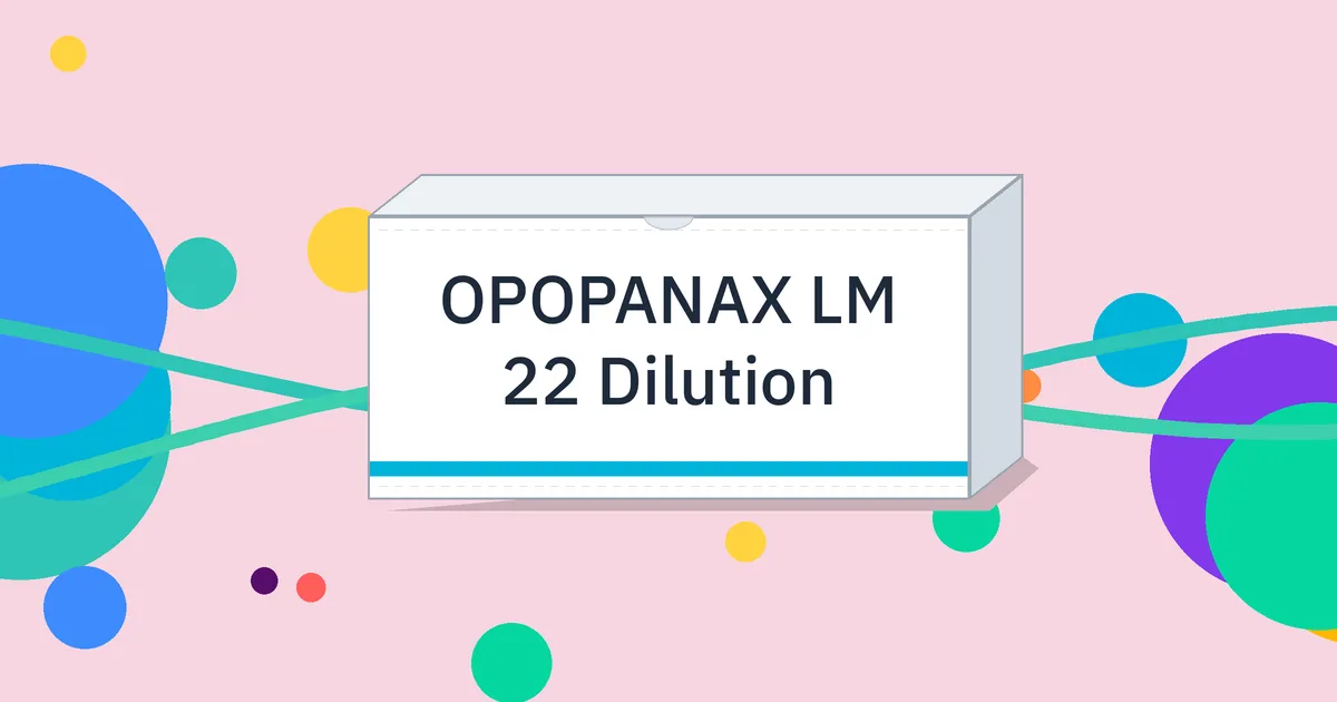Symbolbild: Packung mit der Aufschrift OPOPANAX LM 22 Dilution (PZN 13627203) – Verfügbarkeit und Bezug in Apotheken in Frankfurt am Main