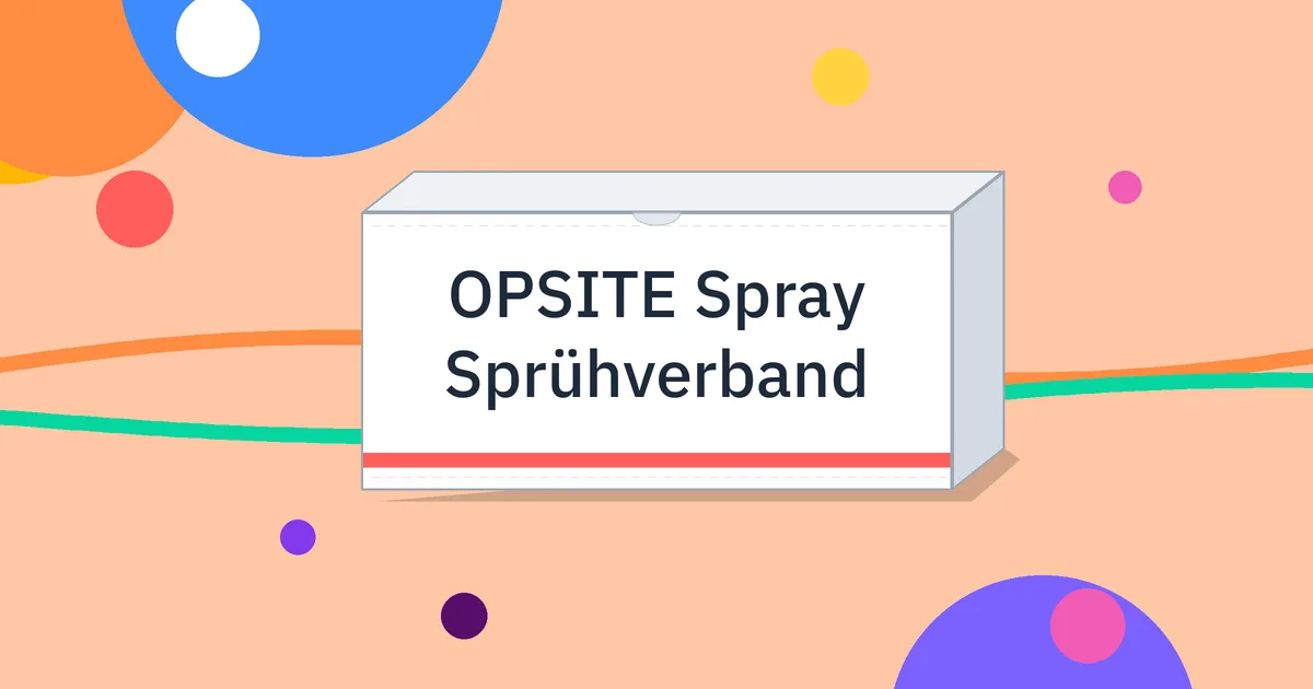 Symbolbild: Packung mit der Aufschrift OPSITE Spray Sprühverband (PZN 15302468) – Verfügbarkeit und Bezug in Apotheken in Frankfurt am Main