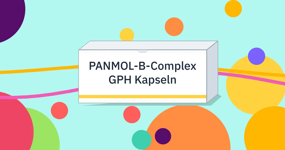 Symbolbild: Packung mit der Aufschrift PANMOL-B-Complex GPH Kapseln (PZN 04595800) – Verfügbarkeit und Bezug in Apotheken in Frankfurt am Main