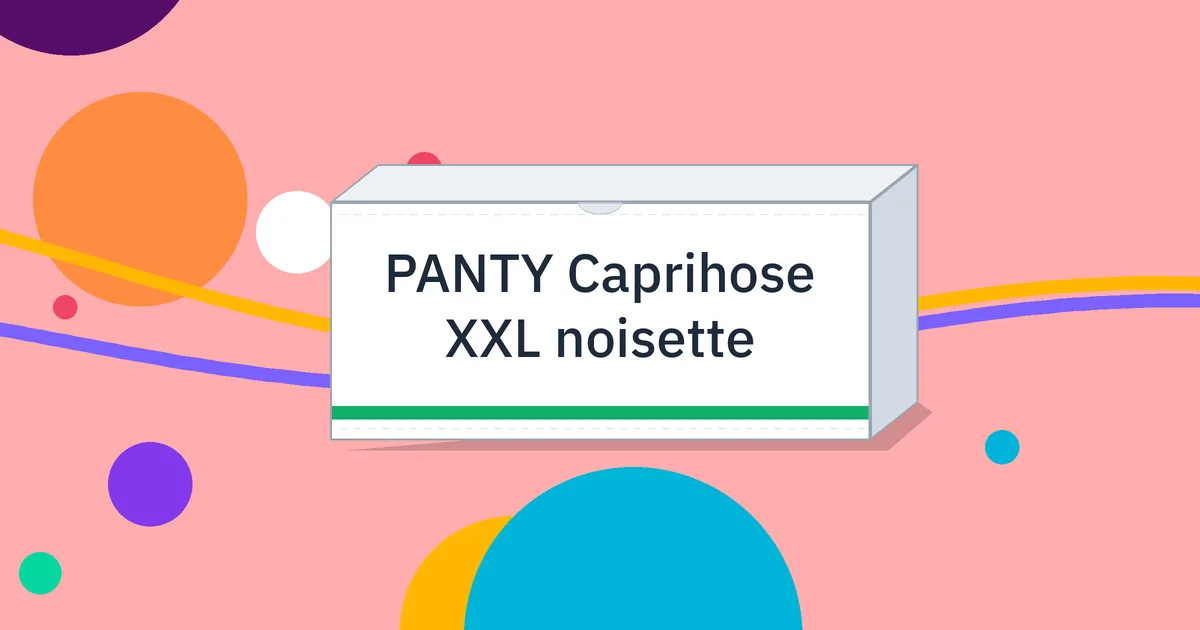 Symbolbild: Packung mit der Aufschrift PANTY Caprihose XXL noisette (PZN 16191410) – Verfügbarkeit und Bezug in Apotheken in Frankfurt am Main