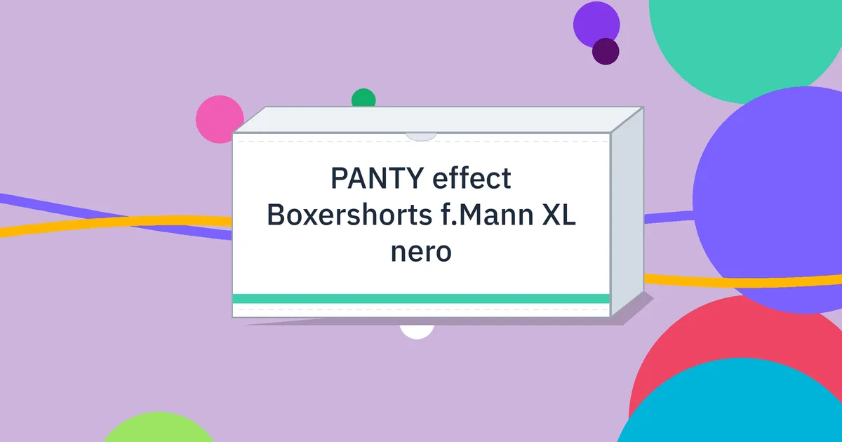 Symbolbild: Packung mit der Aufschrift PANTY effect Boxershorts f.Mann XL nero (PZN 16193892) – Verfügbarkeit und Bezug in Apotheken in Frankfurt am Main