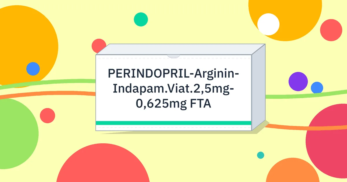 Symbolbild: Packung mit der Aufschrift PERINDOPRIL-Arginin-Indapam.Viat.2,5mg-0,625mg FTA (PZN 18364754) – Verfügbarkeit und Bezug in Apotheken in Frankfurt am Main