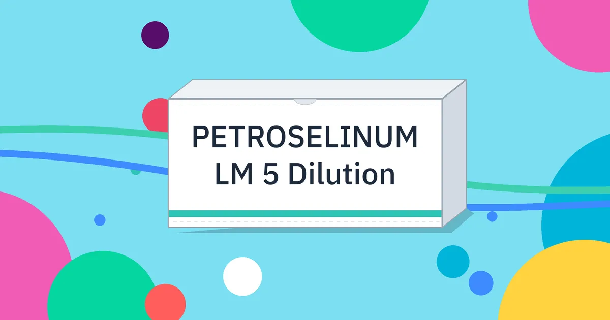 Symbolbild: Packung mit der Aufschrift PETROSELINUM LM 5 Dilution (PZN 13635941) – Verfügbarkeit und Bezug in Apotheken in Frankfurt am Main