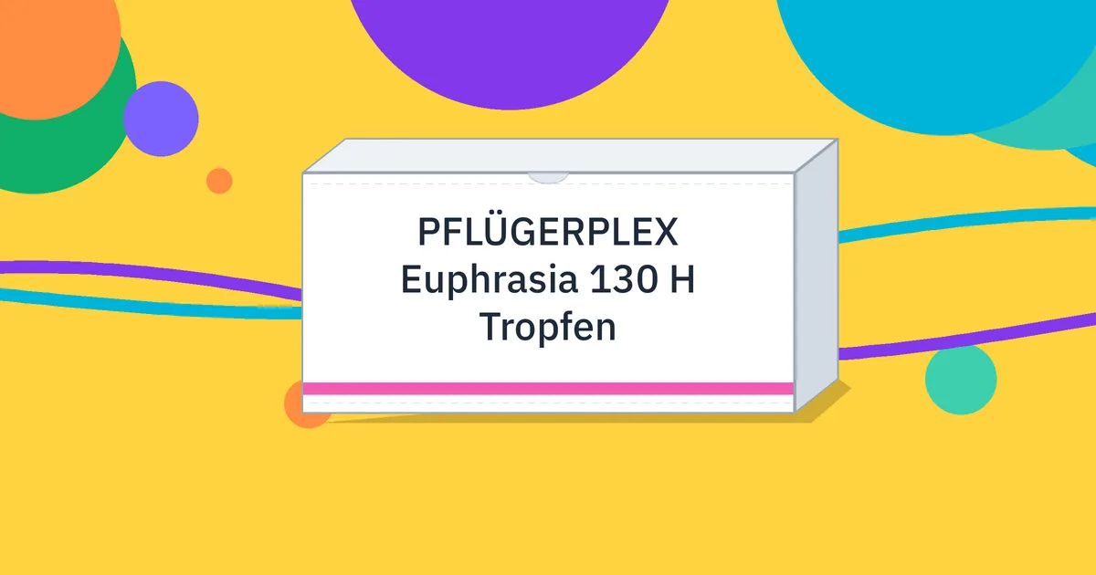 Symbolbild: Packung mit der Aufschrift PFLÜGERPLEX Euphrasia 130 H Tropfen (PZN 02749860) – Verfügbarkeit und Bezug in Apotheken in Frankfurt am Main