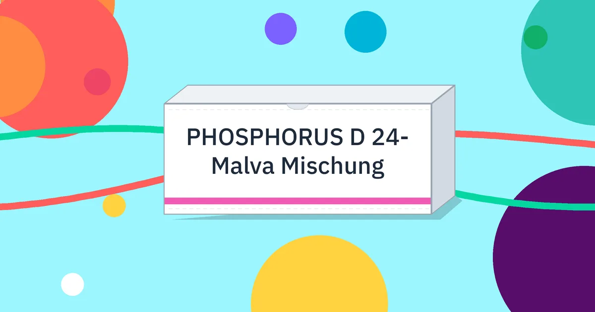 Symbolbild: Packung mit der Aufschrift PHOSPHORUS D 24-Malva Mischung (PZN 01402634) – Verfügbarkeit und Bezug in Apotheken in Frankfurt am Main
