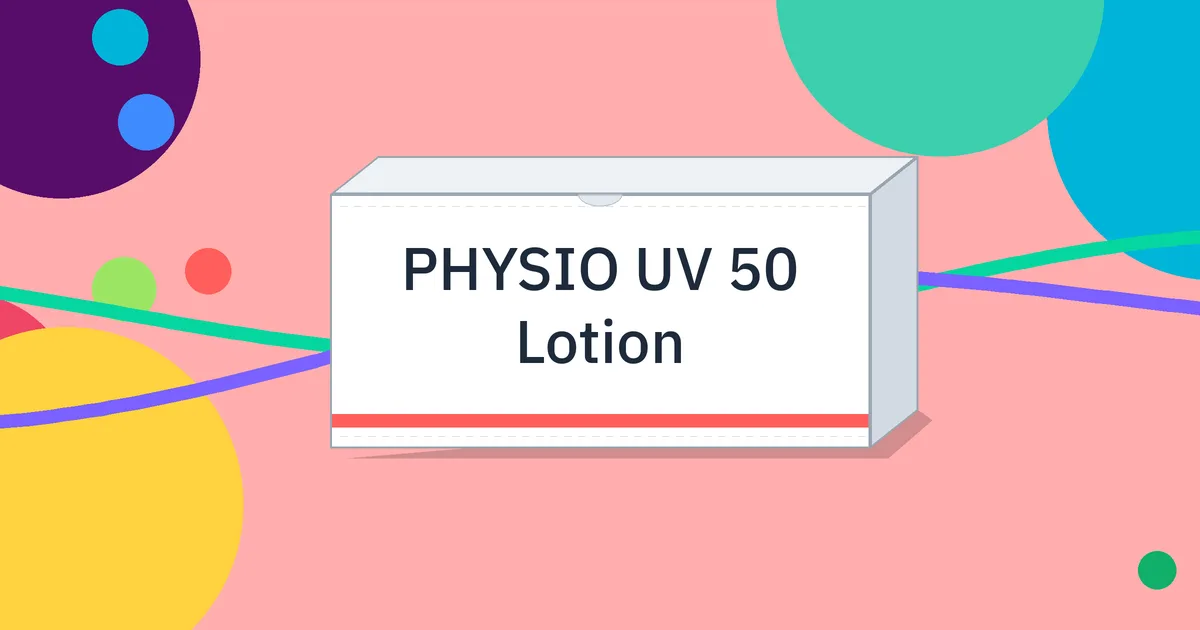 Symbolbild: Packung mit der Aufschrift PHYSIO UV 50 Lotion (PZN 19670861) – Verfügbarkeit und Bezug in Apotheken in Frankfurt am Main