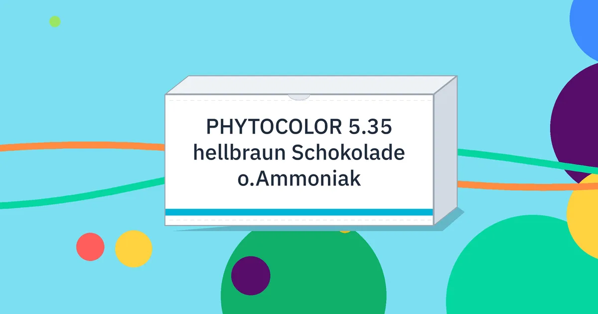 Symbolbild: Packung mit der Aufschrift PHYTOCOLOR 5.35 hellbraun Schokolade o.Ammoniak (PZN 17613333) – Verfügbarkeit und Bezug in Apotheken in Frankfurt am Main