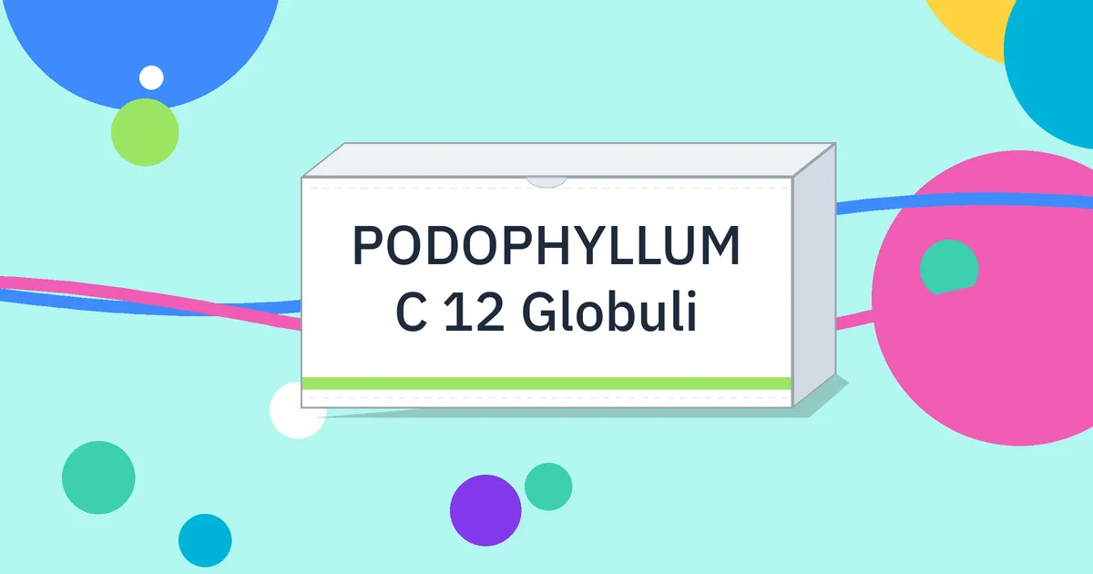 Symbolbild: Packung mit der Aufschrift PODOPHYLLUM C 12 Globuli (PZN 07249205) – Verfügbarkeit und Bezug in Apotheken in Frankfurt am Main