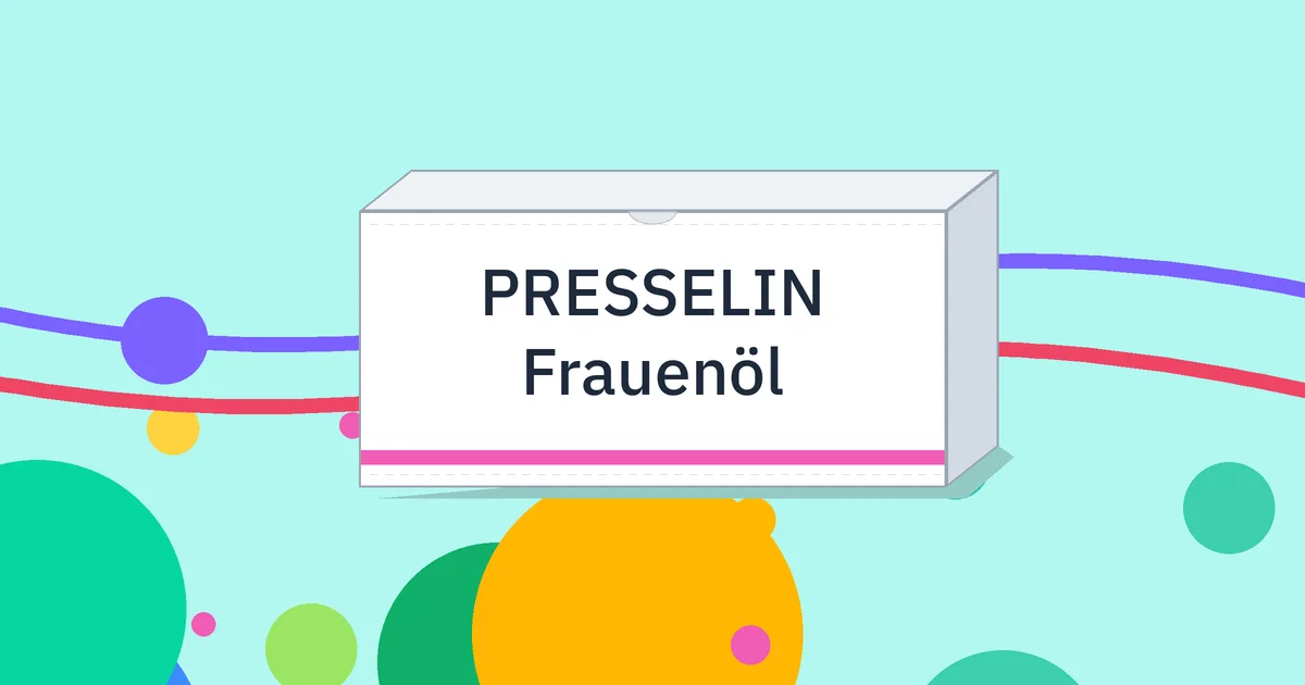 Symbolbild: Packung mit der Aufschrift PRESSELIN Frauenöl (PZN 17146966) – Verfügbarkeit und Bezug in Apotheken in Frankfurt am Main