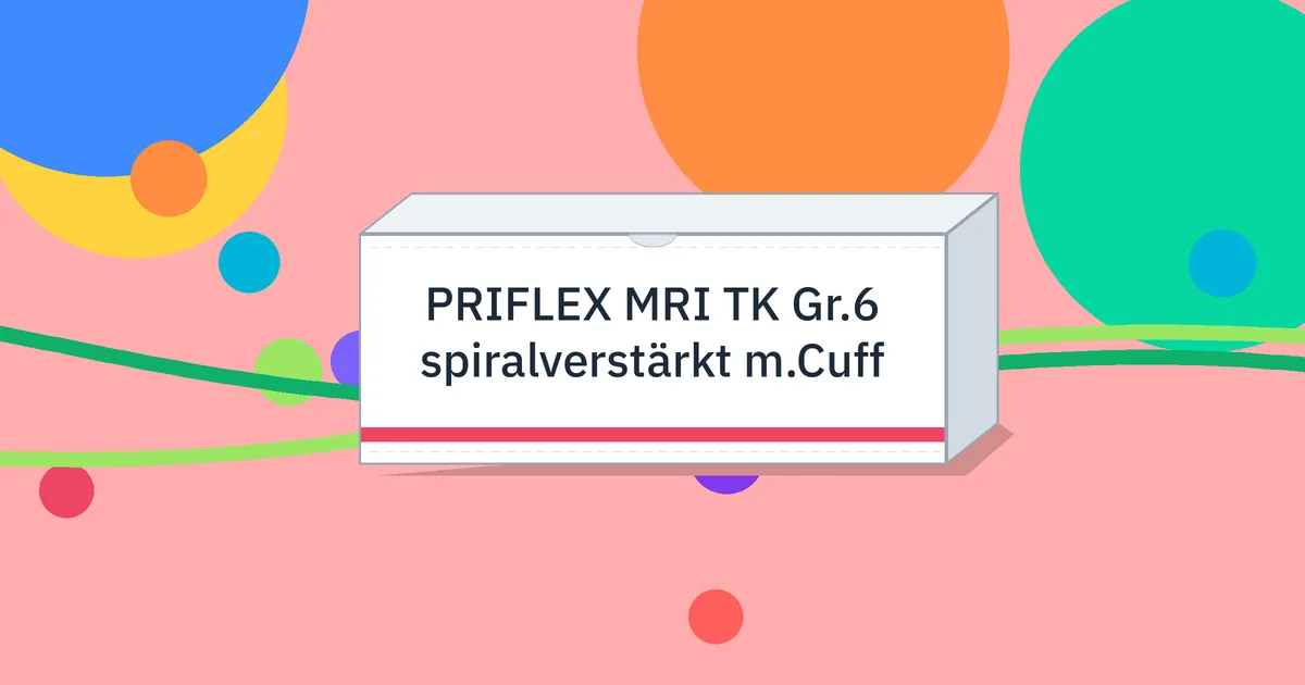 Symbolbild: Packung mit der Aufschrift PRIFLEX MRI TK Gr.6 spiralverstärkt m.Cuff (PZN 11091460) – Verfügbarkeit und Bezug in Apotheken in Frankfurt am Main
