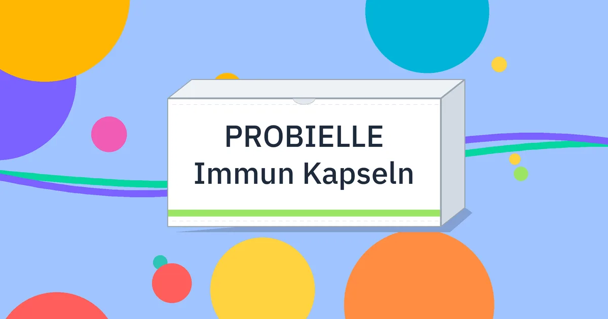 Symbolbild: Packung mit der Aufschrift PROBIELLE Immun Kapseln (PZN 14186451) – Verfügbarkeit und Bezug in Apotheken in Frankfurt am Main