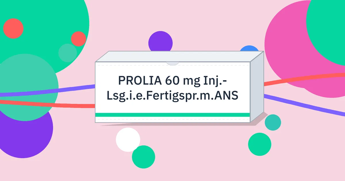 Symbolbild: Packung mit der Aufschrift PROLIA 60 mg Inj.-Lsg.i.e.Fertigspr.m.ANS (PZN 12346689) – Verfügbarkeit und Bezug in Apotheken in Frankfurt am Main