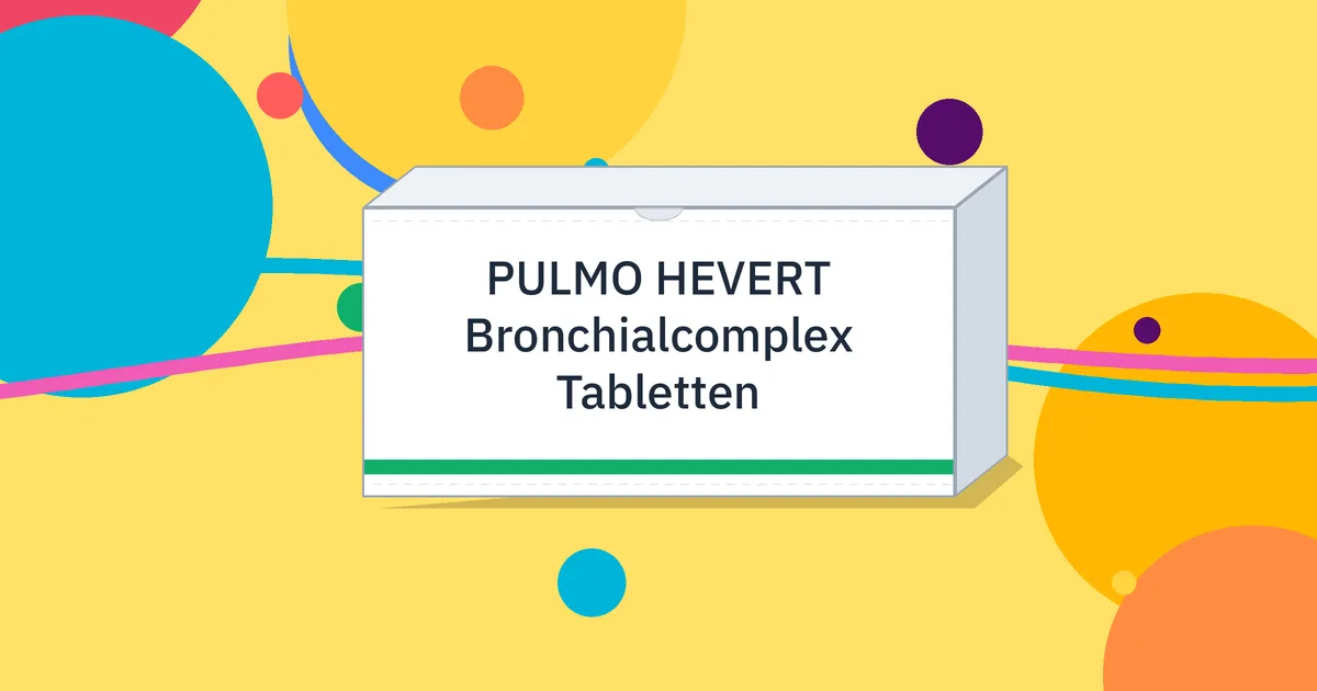 Symbolbild: Packung mit der Aufschrift PULMO HEVERT Bronchialcomplex Tabletten (PZN 01214068) – Verfügbarkeit und Bezug in Apotheken in Frankfurt am Main