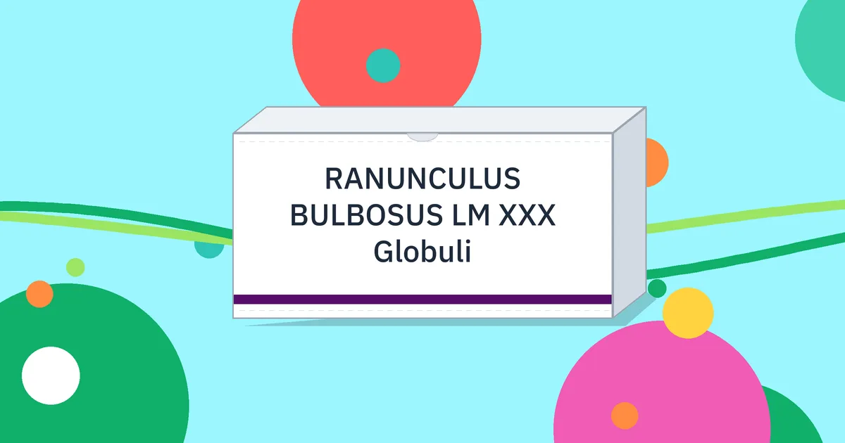 Symbolbild: Packung mit der Aufschrift RANUNCULUS BULBOSUS LM XXX Globuli (PZN 04508244) – Verfügbarkeit und Bezug in Apotheken in Frankfurt am Main